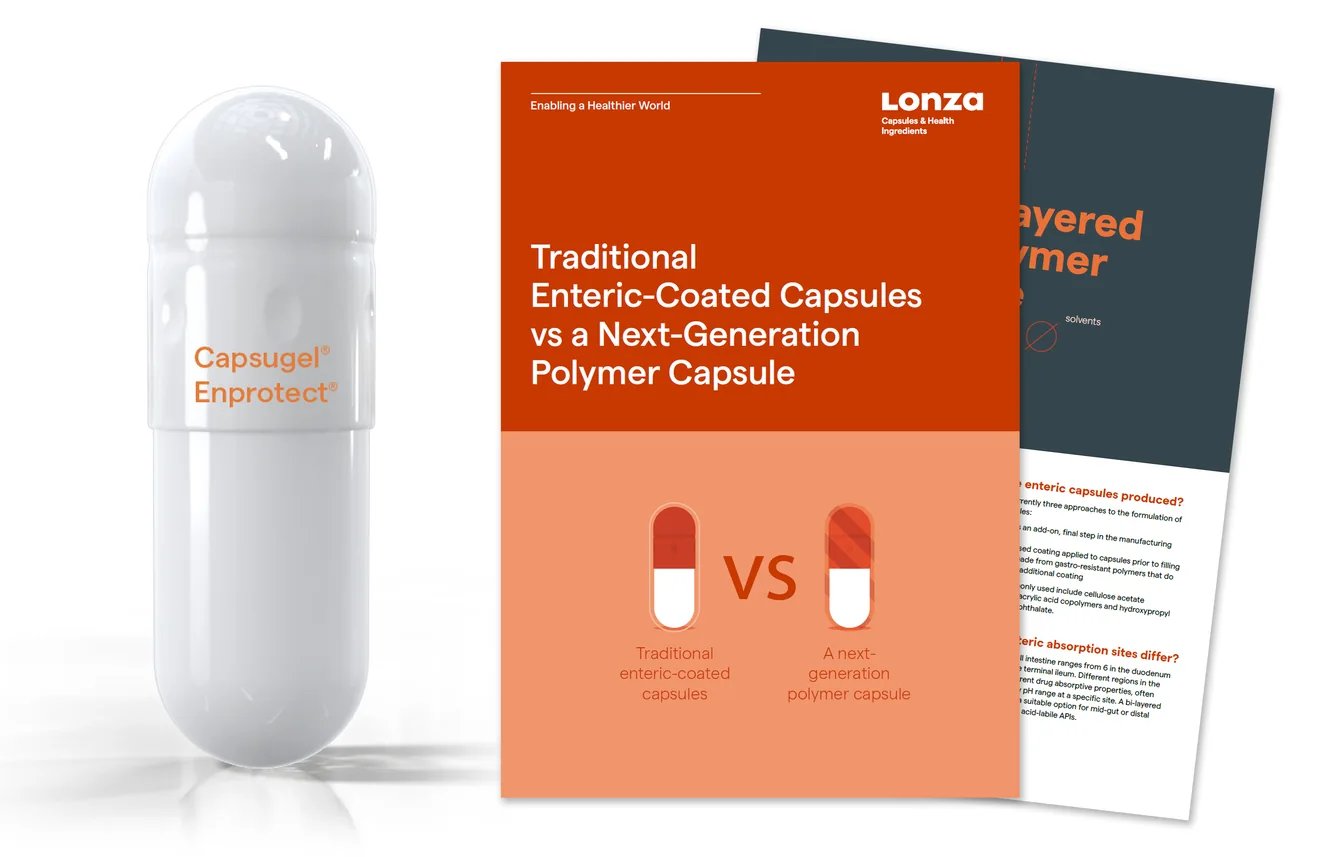 Enteric delivery capsule comparison